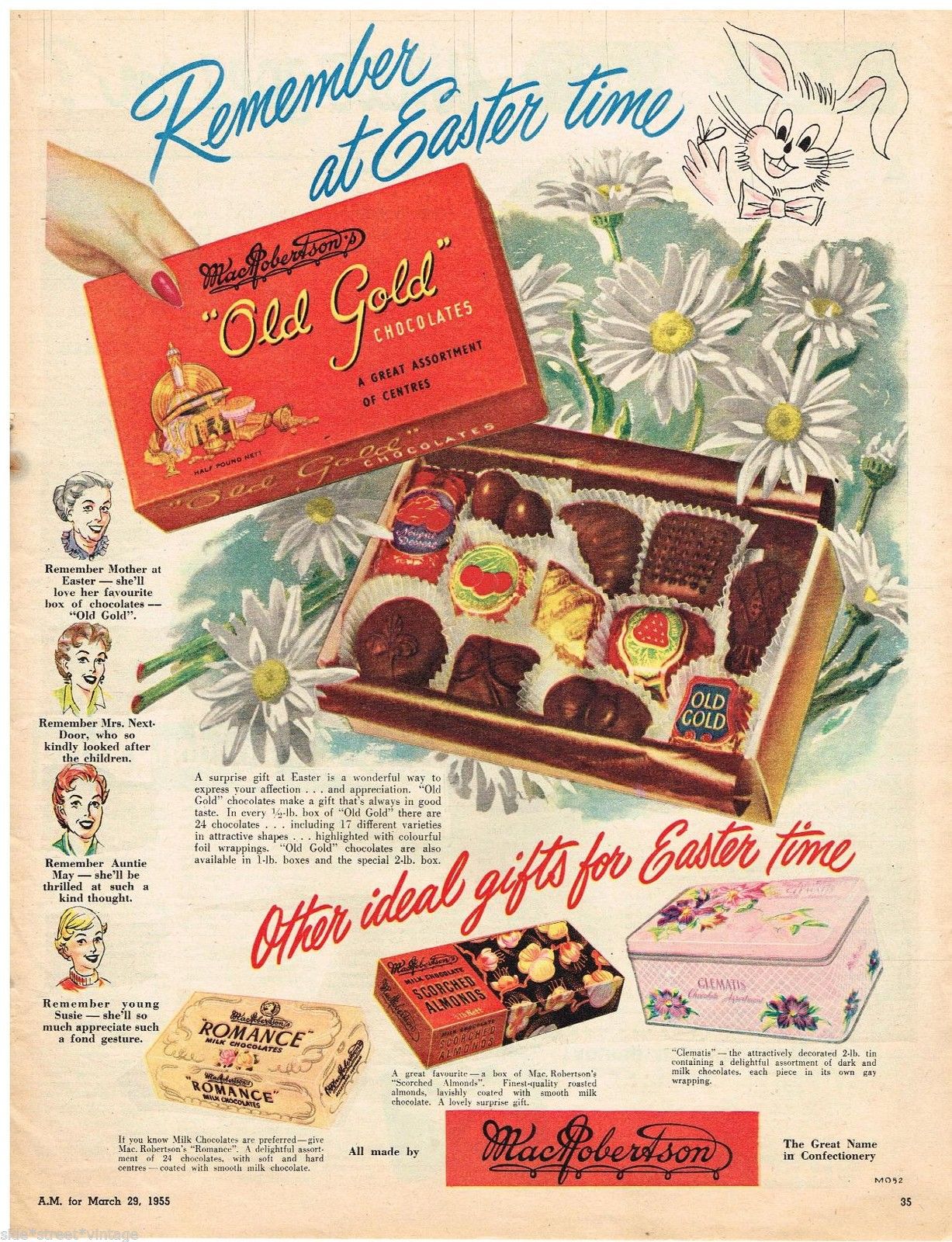 Ad 1955 Easter | 416 Gore St – Fitzroy